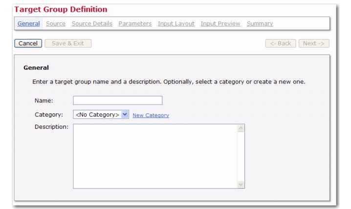 Creating Target Groups Based on a Dataset
